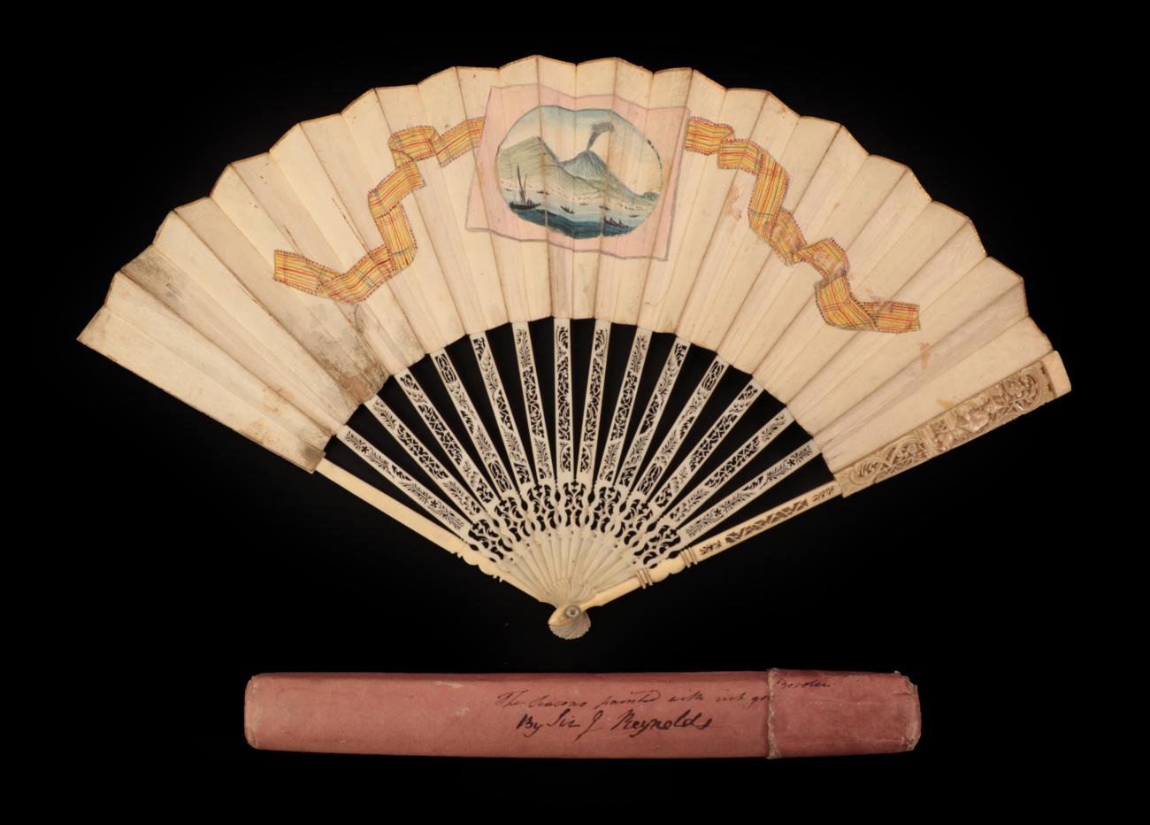 Lot 4016 - Grand Tour Fan, circa 1776, (note date to