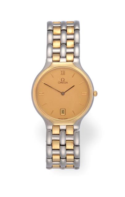 Lot 2230 - A Bi-metal Calendar Wristwatch, signed