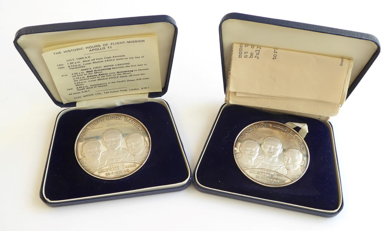 Lot 2202 - 2 x Sterling Silver Commemorative Medals