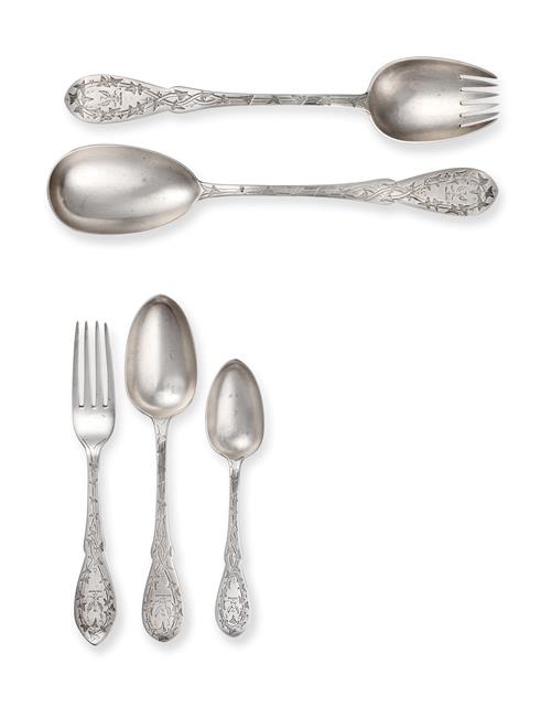 Lot 2433 - A Victorian Silver Table-Service, by George