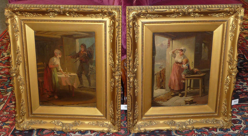 Lot 885 - Alexander Rosell (1859-1922) "Fisherman's