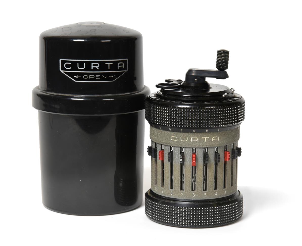 Lot 2093 - Curta Type II Calculator grey barrel, in