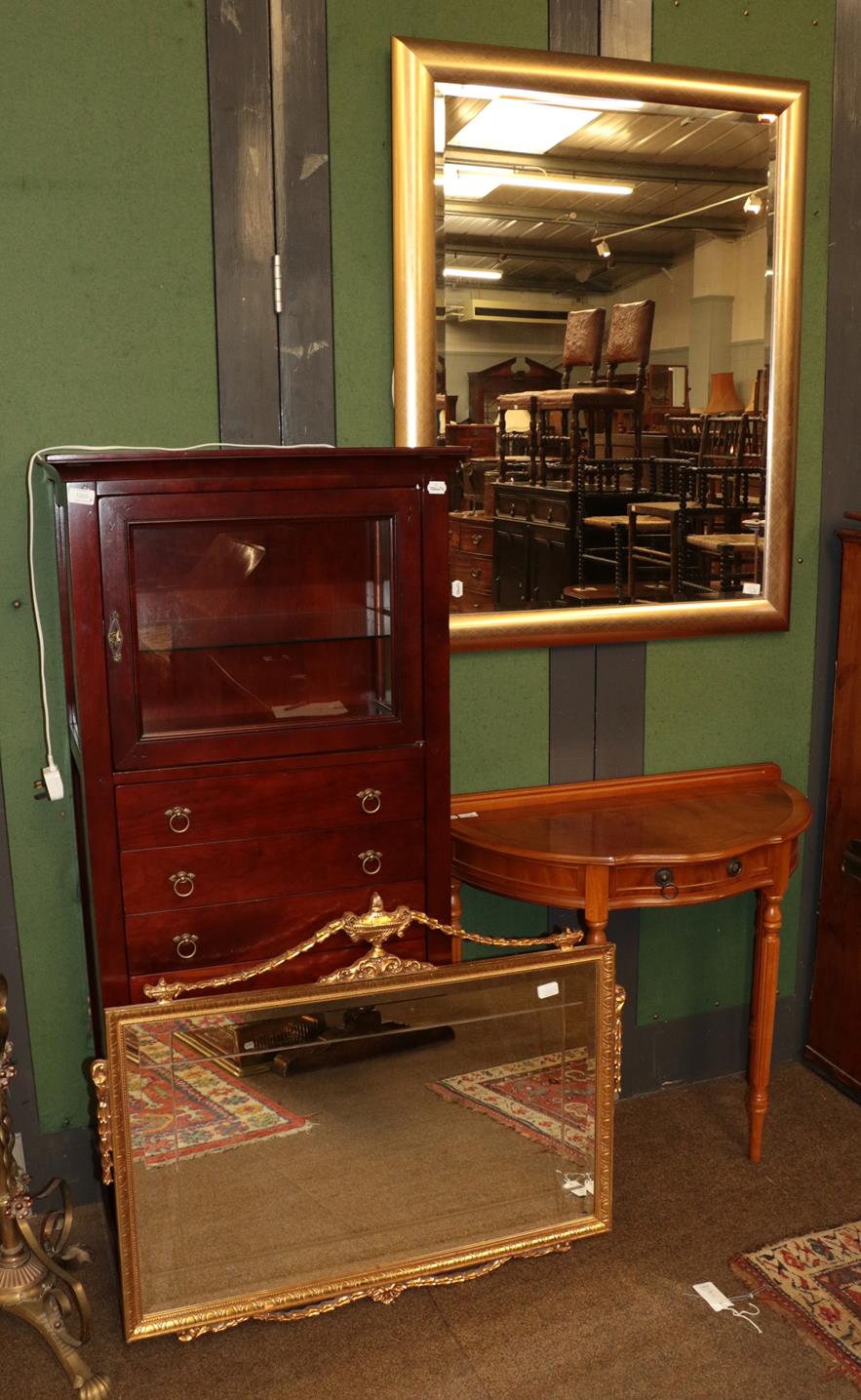 Lot 1263 - A modern Wellington style display cabinet,