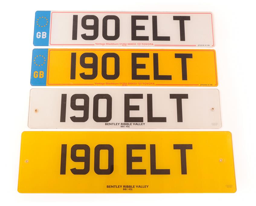 Lot 2172 - Cherished Registration Number 190 ELT, with