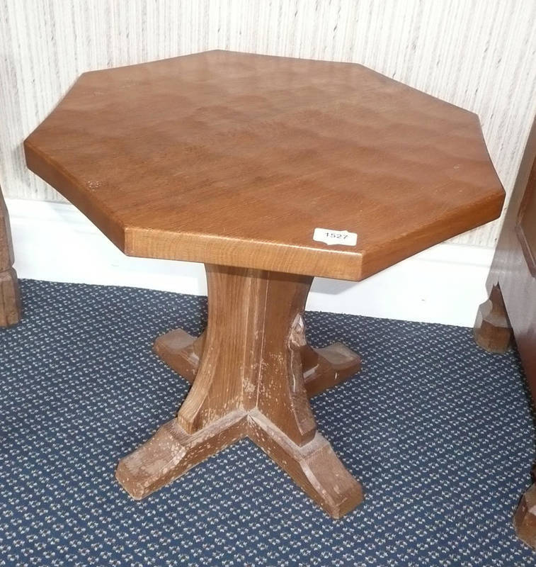 Lot 1527 - A Robert "Mouseman" Thompson Oak Octagonal