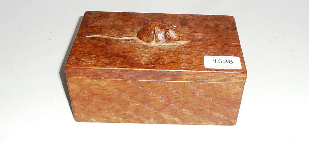 Lot 1536 - A Robert "Mouseman" Thompson Oak Trinket