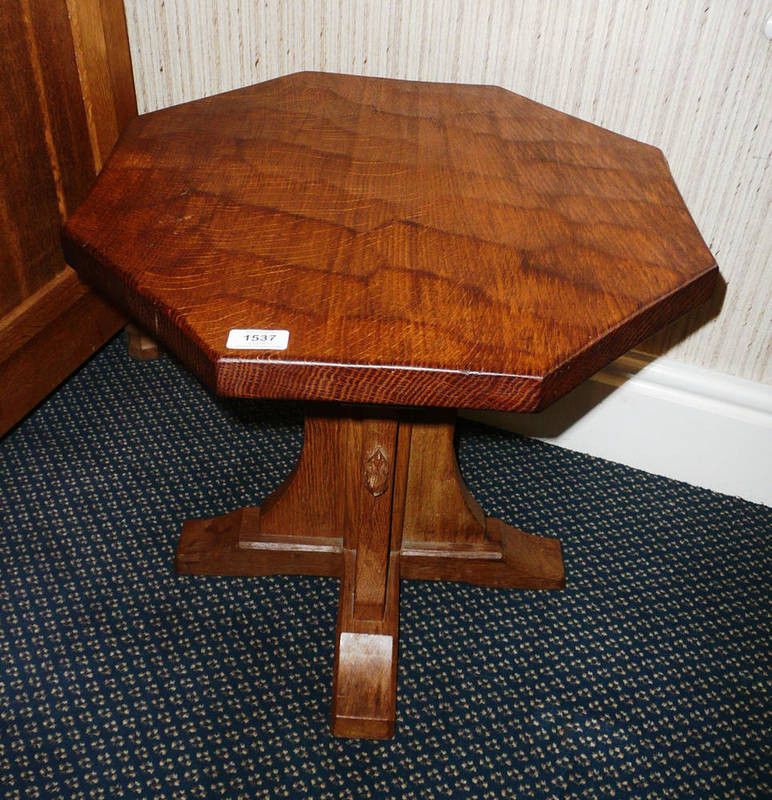 Lot 1537 - A Robert "Mouseman" Thompson Octagonal Oak