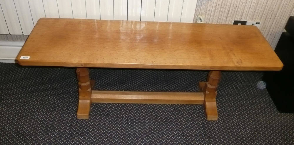 Lot 1546 - A Robert "Mouseman" Thompson Oak 4' Coffee