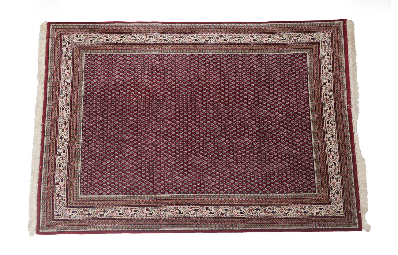 Lot 204 - Modern Indian Carpet of Serabend design The