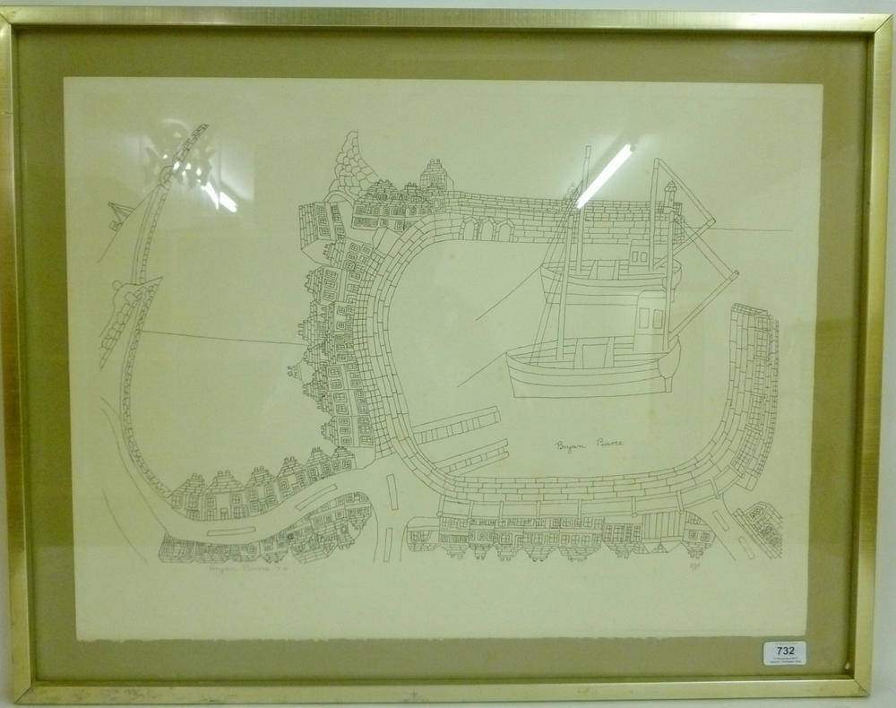 Lot 732 - Bryan Pearce (1929-2007) "St Ives Harbour"
