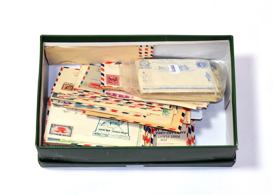 Lot 2158 - Box of USA flight covers from 1920- 1968 in
