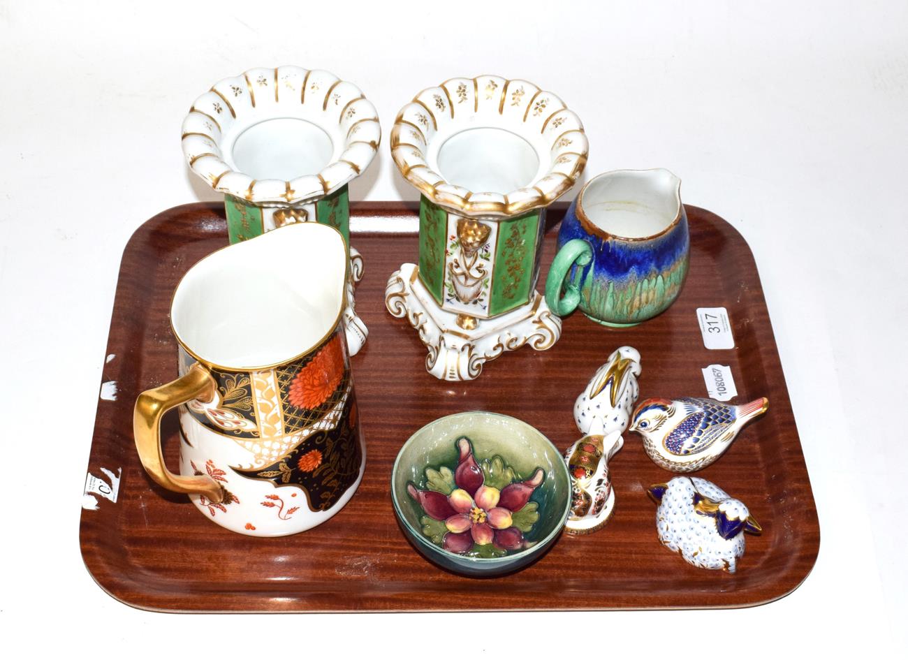 Lot 317 - A Moorcroft pottery bowl; four Royal Crown