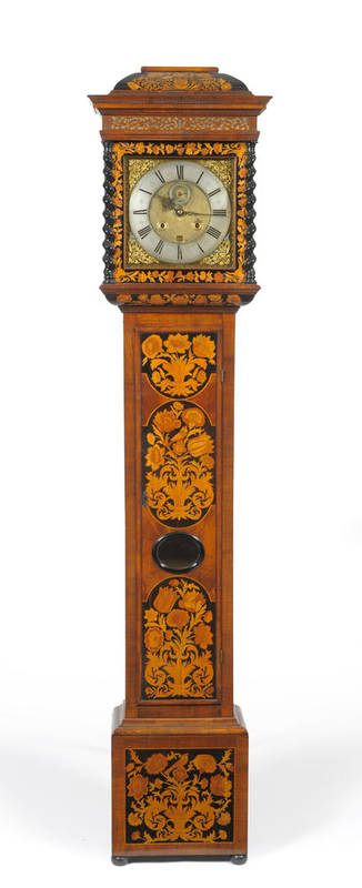 Lot 1219 - A Marquetry Month Going Longcase Clock,