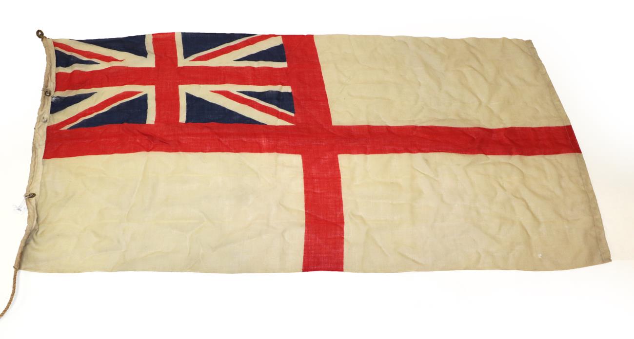 Lot 126 - A British Naval White Ensign, in printed