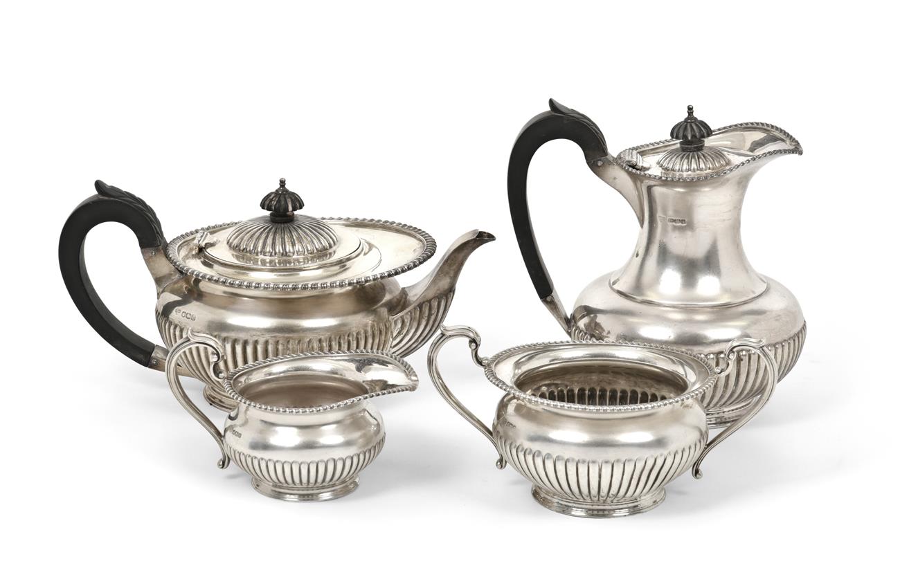 Lot 2363 - A Four-Piece George V Silver Tea-Service,