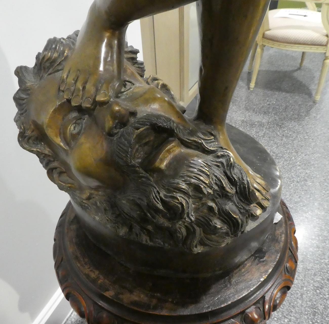 Lot 180 - A Bronze Figure of David, standing, his