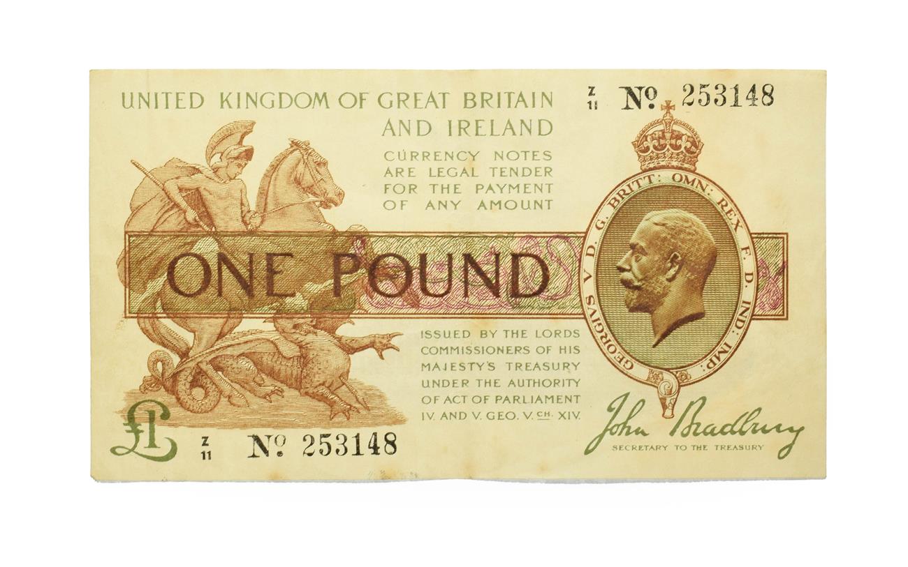 Lot 4226 - Great Britain, 1917 One Pound Treasury Note,
