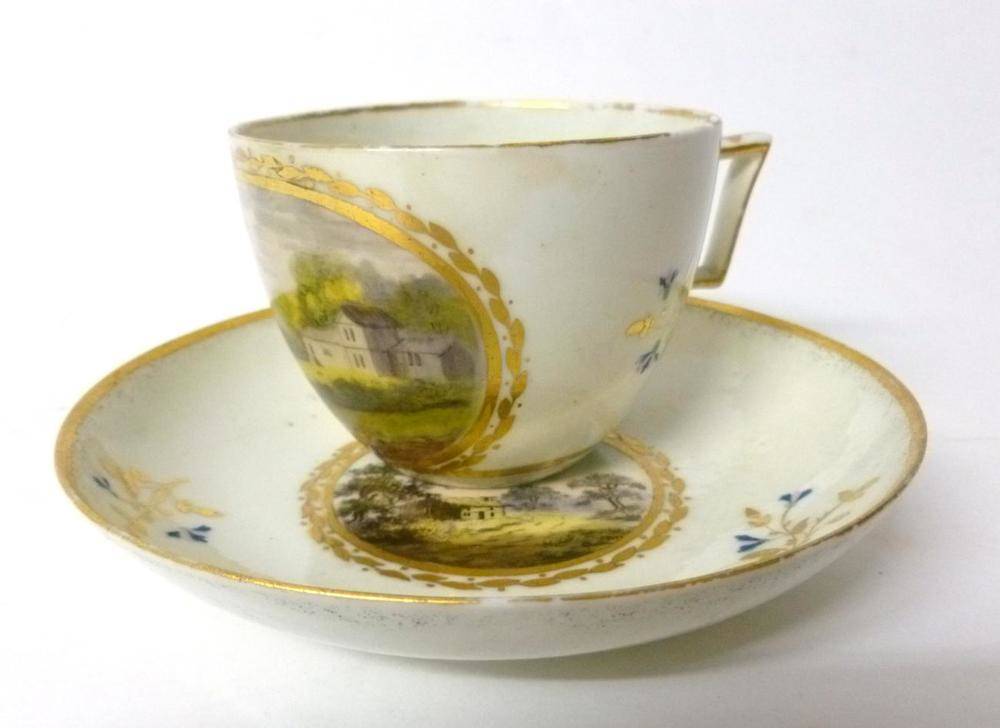 Lot 116 - A Pinxton Porcelain Teacup and Saucer, circa