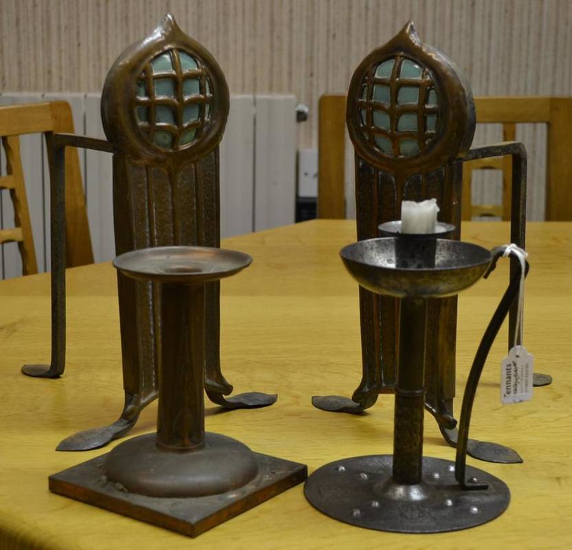 Lot 1041 - A Pair of Art Noueau Copper and