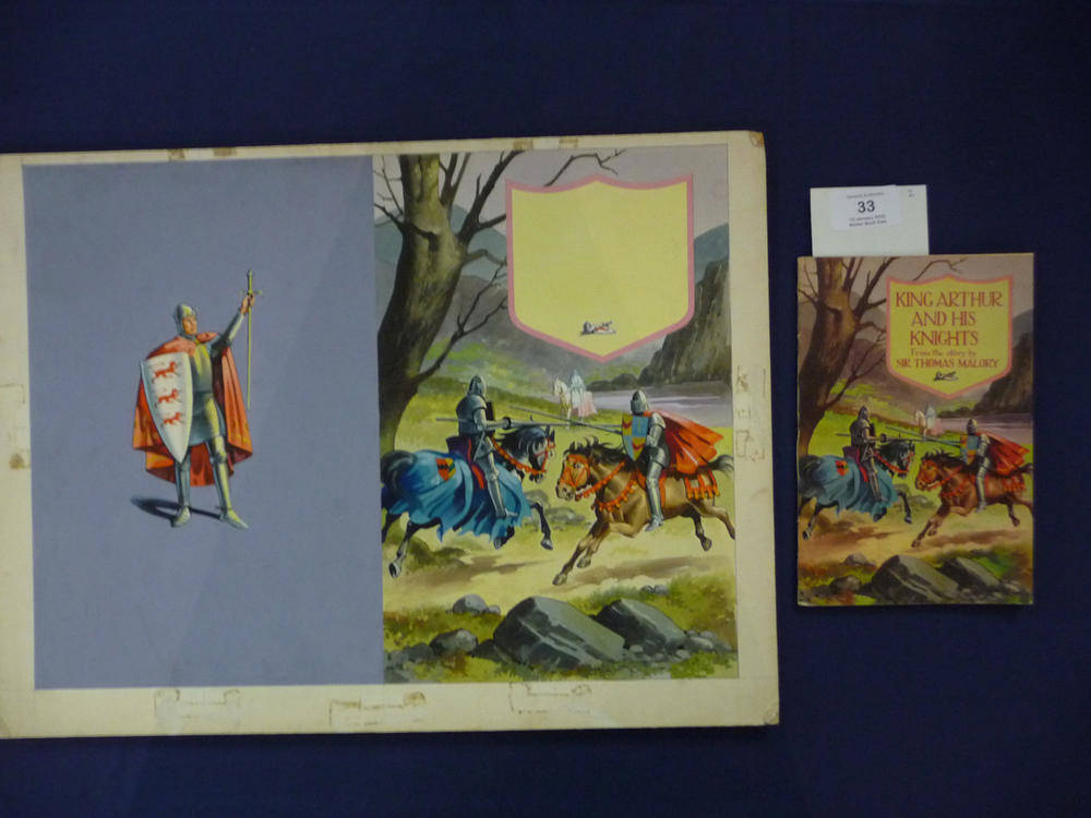 Lot 33 - Jacobs (Helen) Watercolour of Knights, used