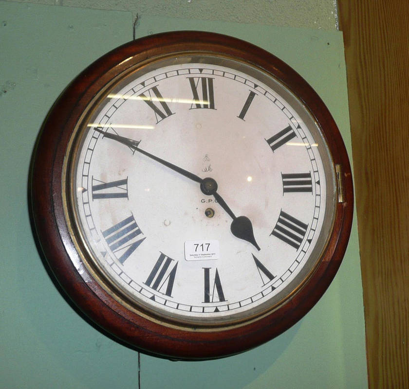 Lot 717 - A single fusee wall clock