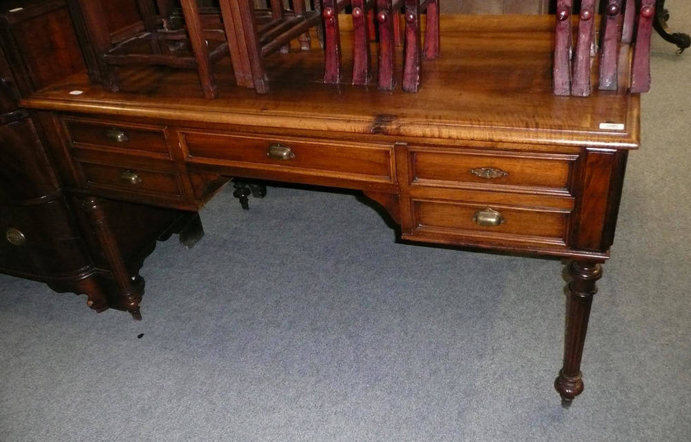 Lot 590 - French Second Empire walnut writing table