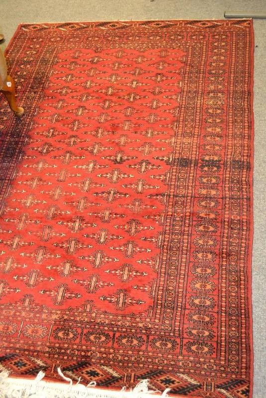 Lot 1675 - Lahore 'Bukhara' rug, Punjab, the rust