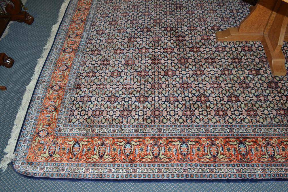 Lot 906 - Kashmir silk carpet, North West India, the