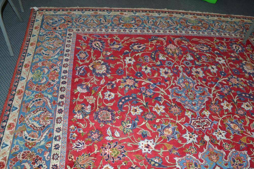 Lot 930 - Nejafad Isfahan carpet, central Persia, the
