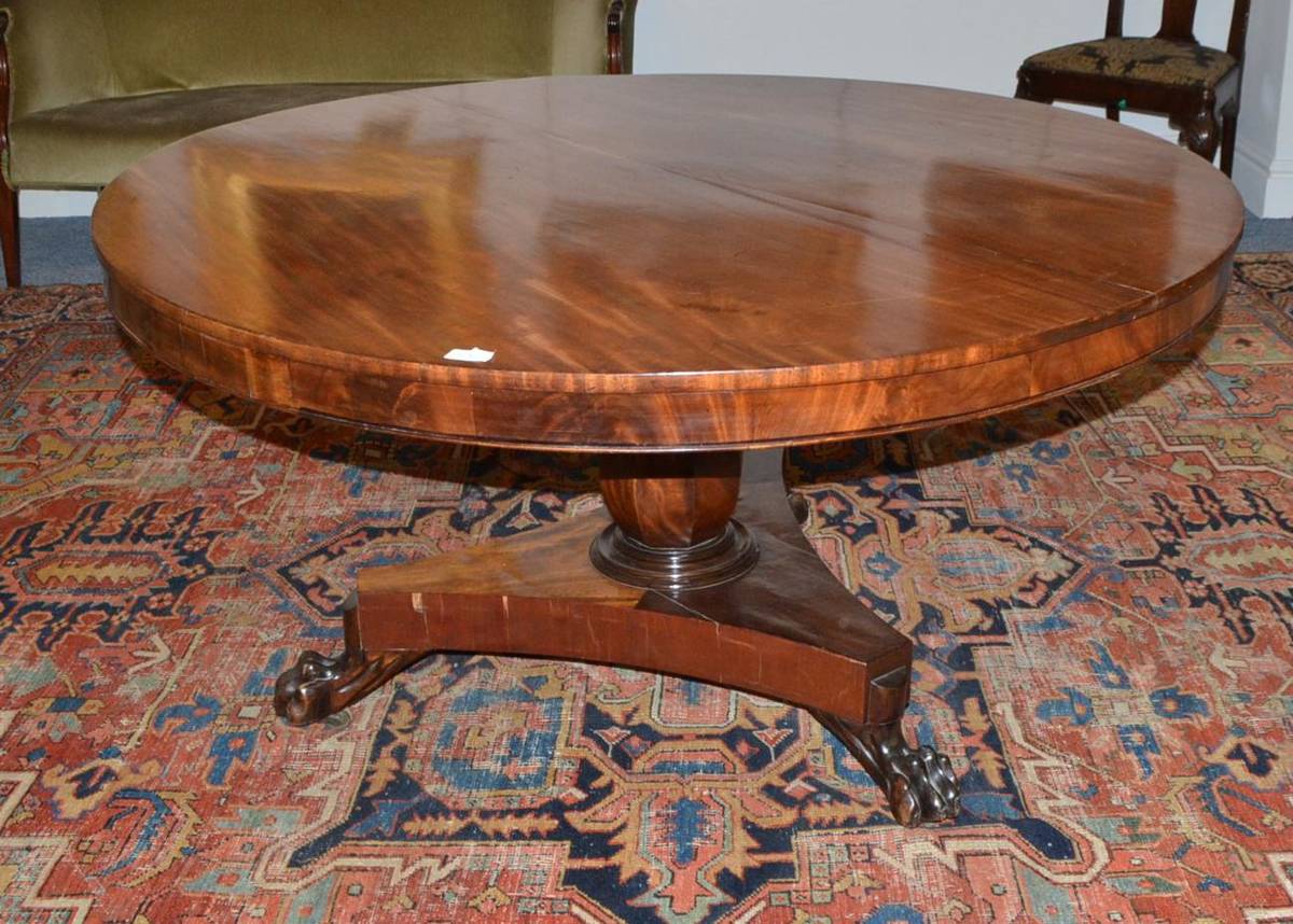 Lot 1240 - Victorian mahogany centre table of tri-form