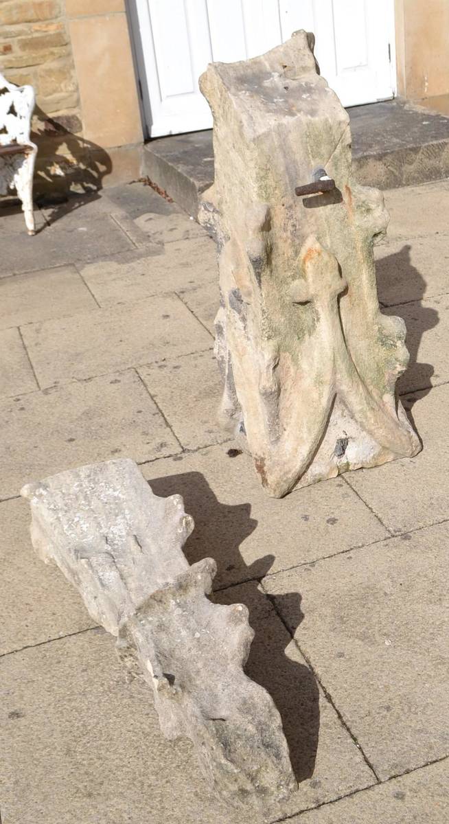 Lot 1356 - A medieval stone steeple finial, of pyramid