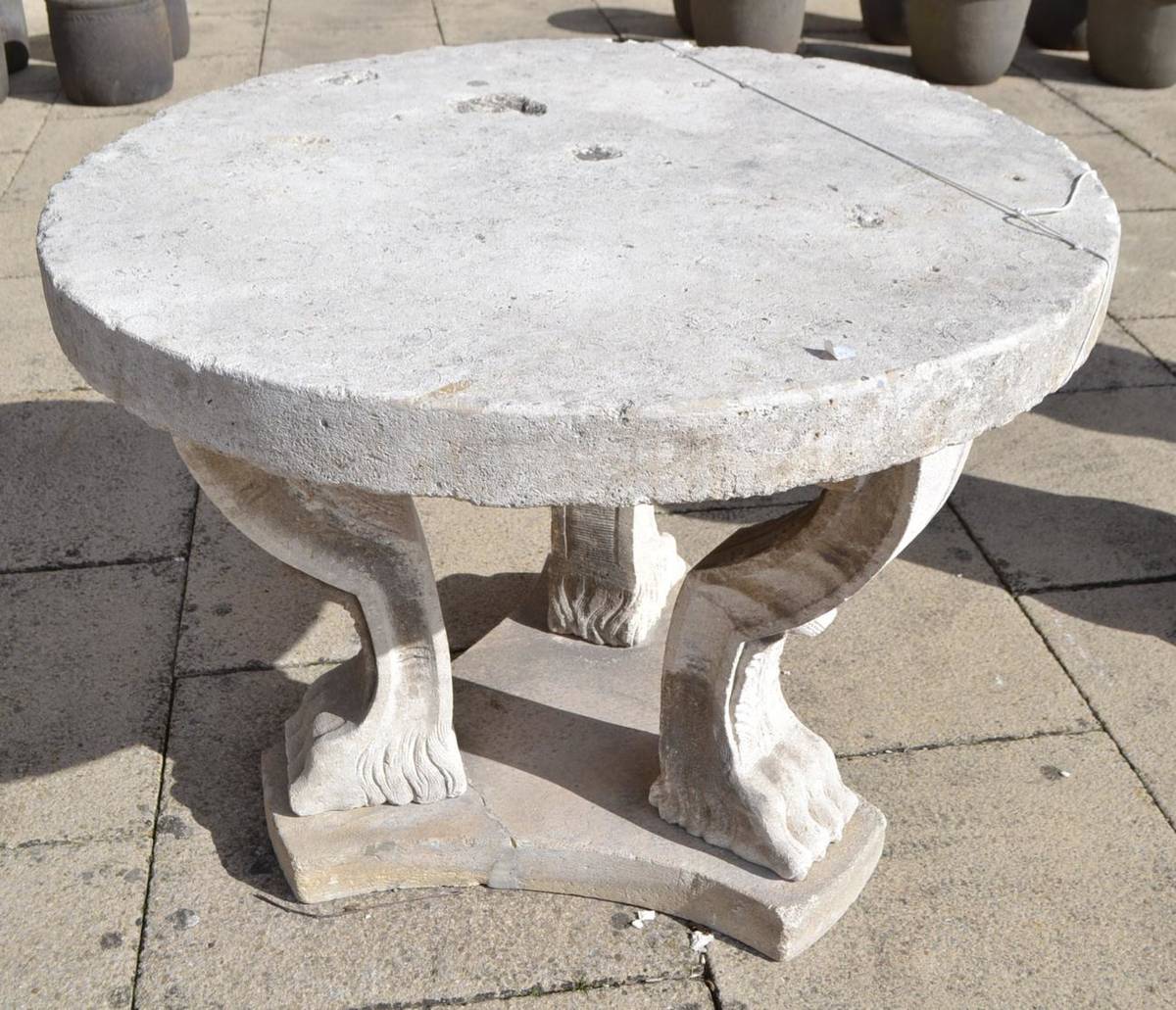 Lot 1357 - An Istrian marble table, early 20th century,
