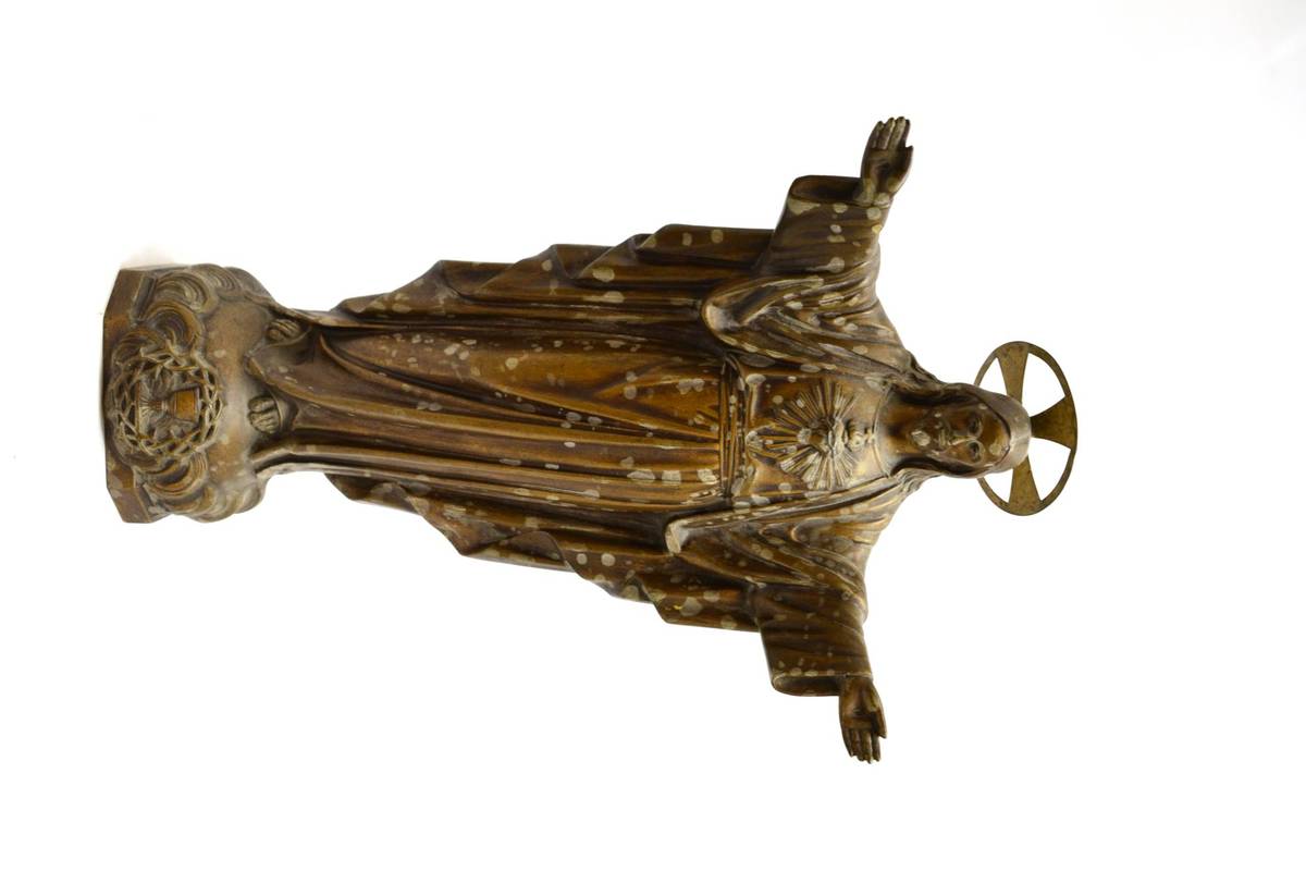 Lot 450 - A gilt metal religious figure modelled as